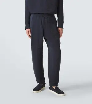 Giorgio Armani Seersucker Straight Pants