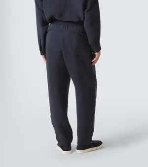 Giorgio Armani Seersucker Straight Pants