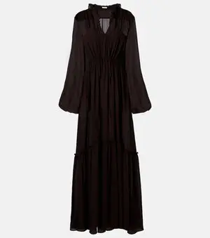 JOSEPH Lotus Maxi Dress - Brown