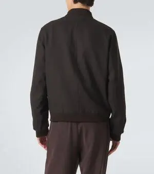 Zegna Linen Bomber Jacket - Brown