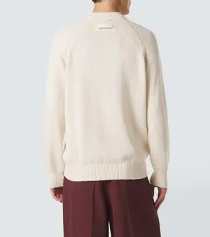 Zegna Cotton V-neck Sweater - White