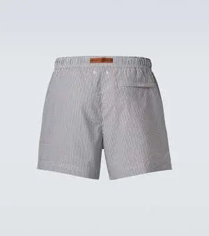 Zegna Seersucker Swim Trunks