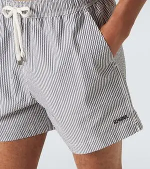 Zegna Seersucker Swim Trunks