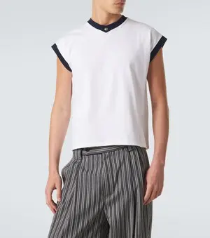 Versace Medusa Cotton-blend Jersey T-shirt - White