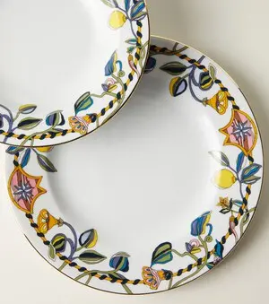 La DoubleJ Borboni Set Of 2 Porcelain Dinner Plates