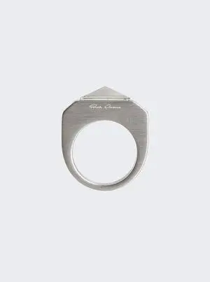 Rick Owens Hollywood Pyramid Ring - Silver