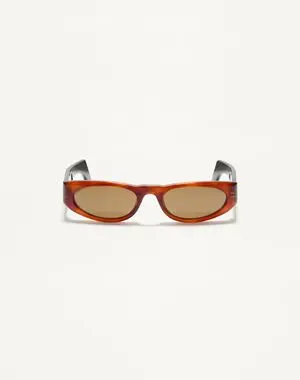 Valentino Garavani Geometric Acetate Eyewear - Havana/brown