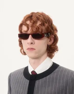 Valentino Garavani Geometric Acetate Eyewear - Havana/brown