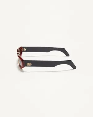 Valentino Garavani Geometric Acetate Eyewear - Havana/brown