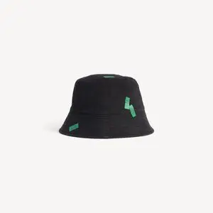 Balenciaga Bucket Hat With 520 Stickers Artwork - Black