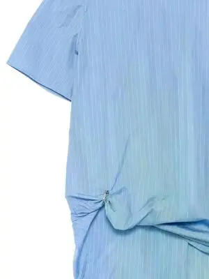JNBY Pinstripe Pleated Blouse