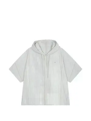 CROQUIS Check Hooded Short Sleeves Shirt - Neutrals