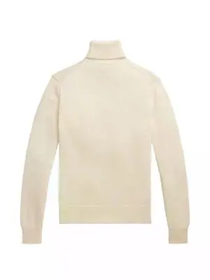 Polo Ralph Lauren Roll-neck Logo-embroidered Sweater - Neutrals