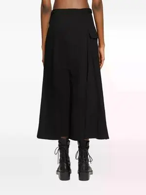 Yohji Yamamoto Flap-detail Flared Trousers