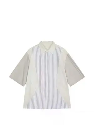 CROQUIS Flap Pocket Striped Shirt - Neutrals