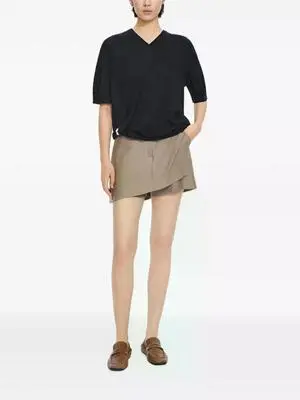 JNBY V-neck Cotton Pullover - Black