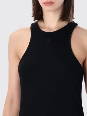 ANINE BING Stretch Cotton Mini Dress - Black