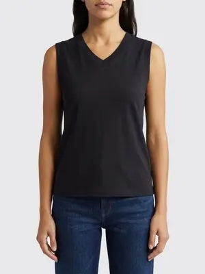 Vince Basic Cotton Tank Top - Black