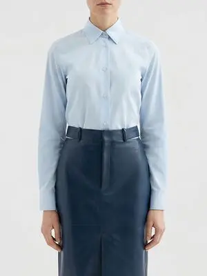 JIL SANDER Long Sleeve Cotton Shirt - Blue