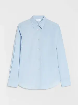 JIL SANDER Long Sleeve Cotton Shirt - Blue