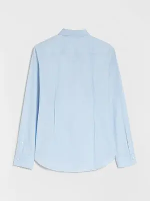 JIL SANDER Long Sleeve Cotton Shirt - Blue
