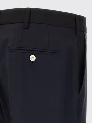 Marni Slim Fit Virgin Wool Trousers With Slant Pockets