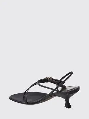 HERBERT LEVINE Suede Heeled Sandals - Burnt