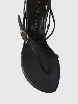 HERBERT LEVINE Suede Heeled Sandals - Burnt