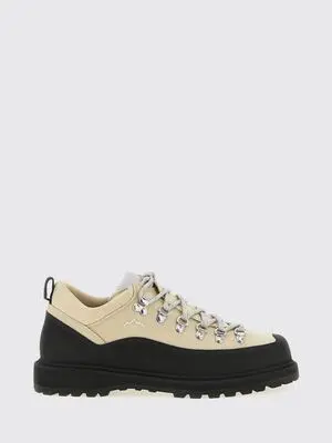 Diemme Roccia Suede And Canvas Hiking Boots With Lug Sole - Beige