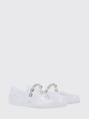 ANCIENT GREEK SANDALS Perforated Pvc Ballet Flats With Shell Appliqu - Transparent
