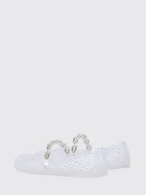 ANCIENT GREEK SANDALS Perforated Pvc Ballet Flats With Shell Appliqu - Transparent