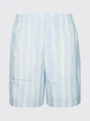 Jacquemus Striped Linen Blend Shorts - Blue