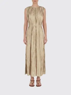ROBERTO COLLINA Pleated Jersey Midi Dress - Olive