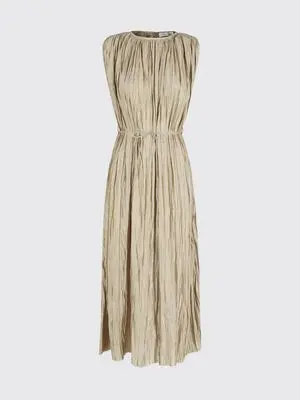 ROBERTO COLLINA Pleated Jersey Midi Dress - Olive