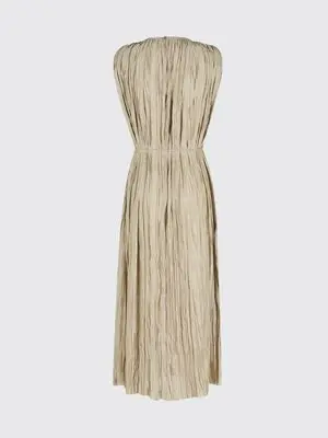 ROBERTO COLLINA Pleated Jersey Midi Dress - Olive