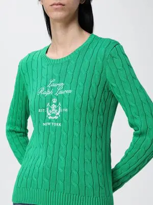 Ralph Lauren Crew Neck Cable Knit Sweater - Green