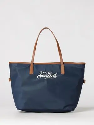 MC2 SAINT BARTH Nylon Shoulder Bag With Logo Detail - Blue