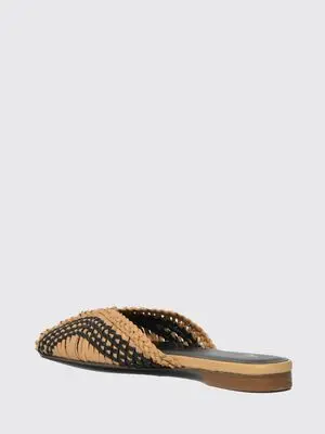 Patrizia Pepe Woven Raffia Mules With Abstract Pattern