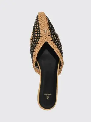 Patrizia Pepe Woven Raffia Mules With Abstract Pattern
