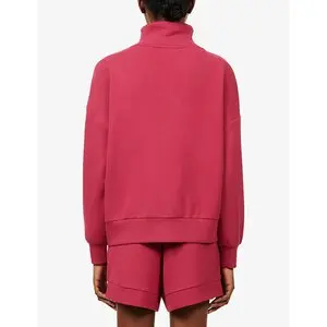 Varley Half-zip Stretch-woven Sweatshirt - Rich Raspberry