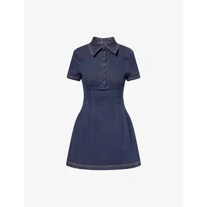 Oddmuse Collared Denim Mini Dress