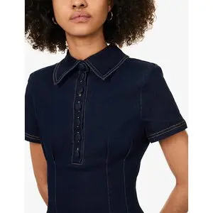 Oddmuse Collared Denim Mini Dress
