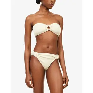 4TH & RECKLESS Char Crinkled Bikini Bottoms