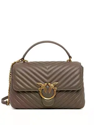 Pinko Medium Chevron Logo-buckle Crossbody Bag