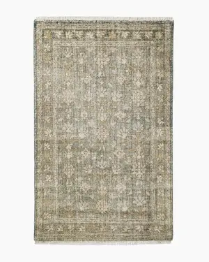 Quince Lena Hand-knotted Wool Rug - Green