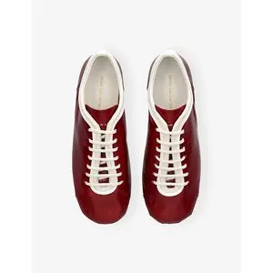 Dries Van Noten Flat Slim Leather Trainers - Red