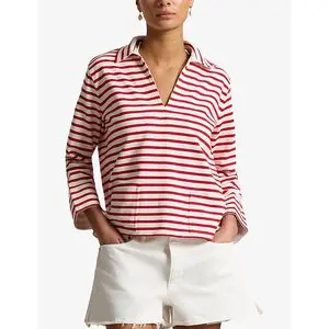 Polo Ralph Lauren Striped Open-collar Cotton Long-sleeve Shirt