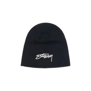 StÜssy Skullcap Chain Stitch Rolled Edge - Black