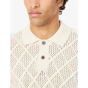 Obey Eryk Short-sleeve Knitted Polo Top