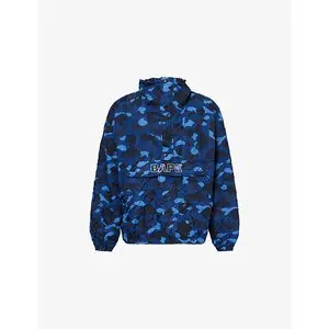 A BATHING APE Camouflage Print Hooded Shell Jacket